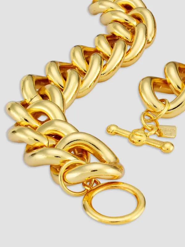 KENNETH JAY LANE 20k--plated Chunky Curb-chain Necklace