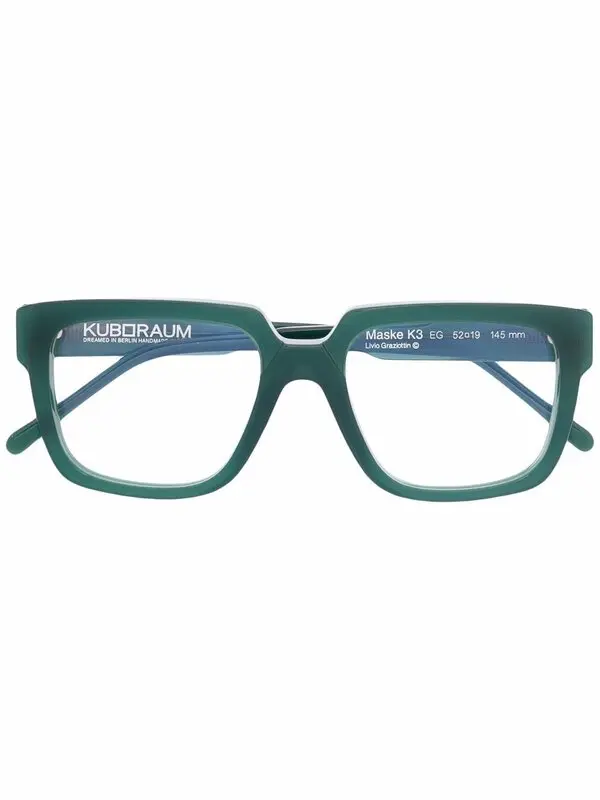 KUBORAUM K3 Square-frame Glasses - Green