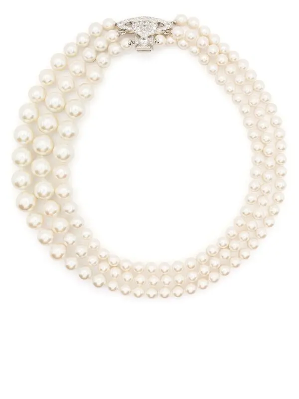 VIVIENNE WESTWOOD Orb Pearl Necklace - Neutrals