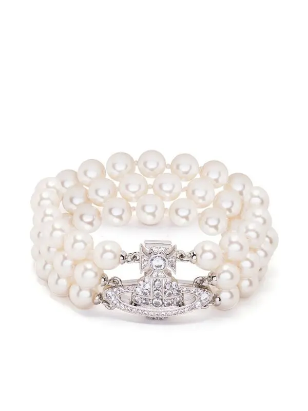 VIVIENNE WESTWOOD Pearl Orb Bracelet - Neutrals