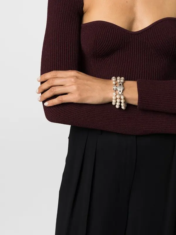 VIVIENNE WESTWOOD Pearl Orb Bracelet - Neutrals