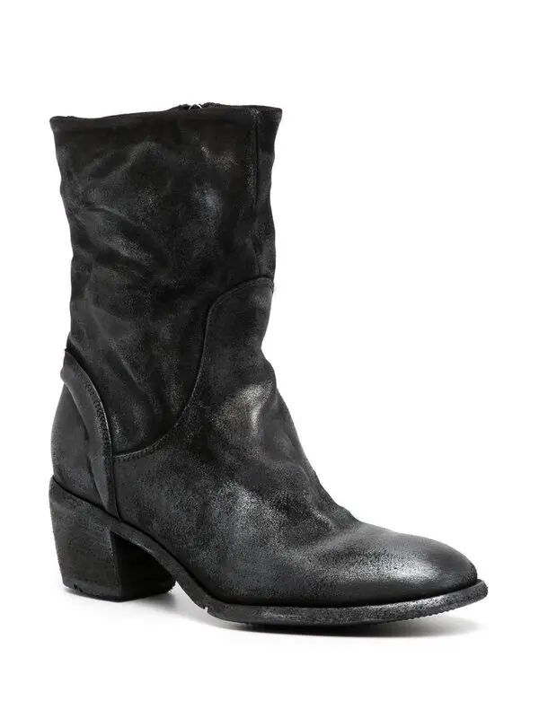 MADISON MAISON Laminated Metallic-finish 60mm Ankle Boots - Silver