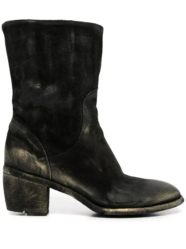 MADISON MAISON Metallic-effect Mid-calf Boots - Black