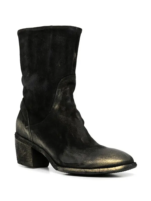 MADISON MAISON Metallic-effect Mid-calf Boots - Black