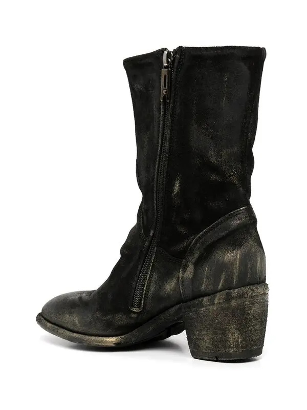 MADISON MAISON Metallic-effect Mid-calf Boots - Black