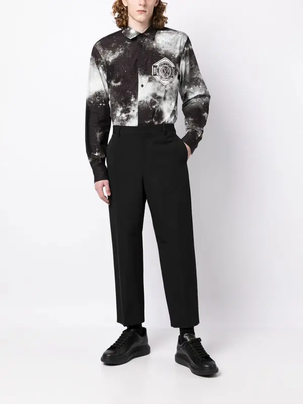 Versace Tie Dye-print Button-up Shirt
