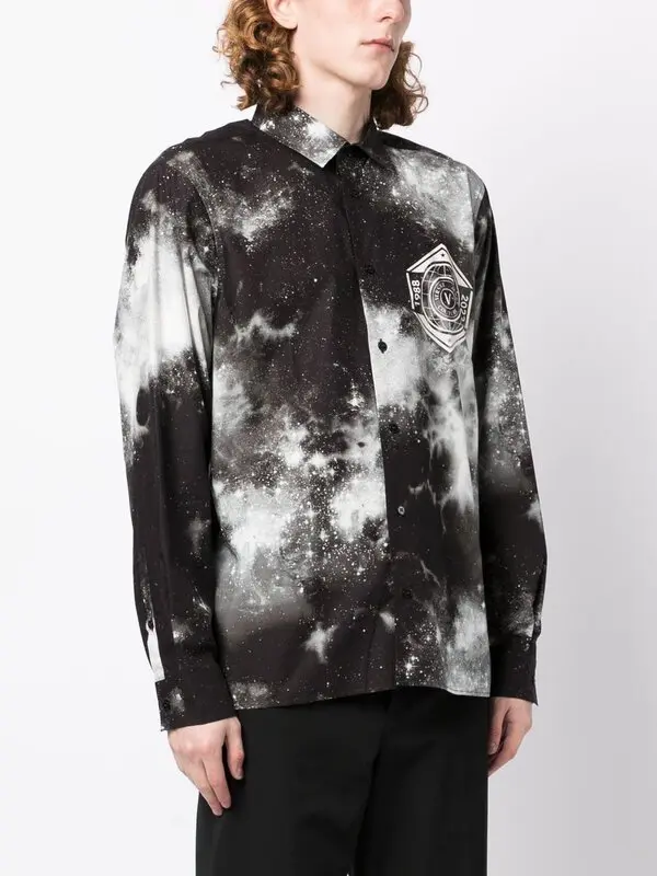 Versace Tie Dye-print Button-up Shirt