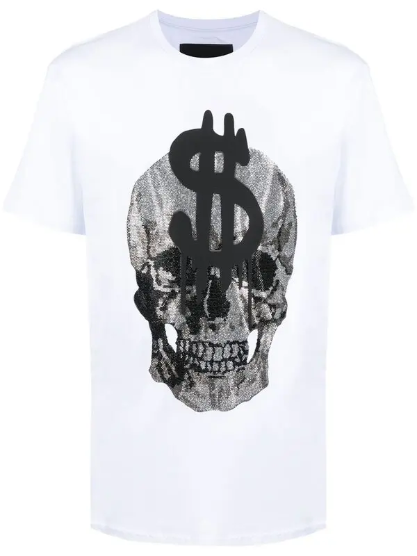 Philipp Plein Skull-print Crew-neck T-shirt - White