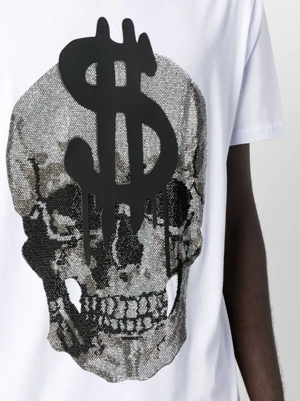 Philipp Plein Skull-print Crew-neck T-shirt - White