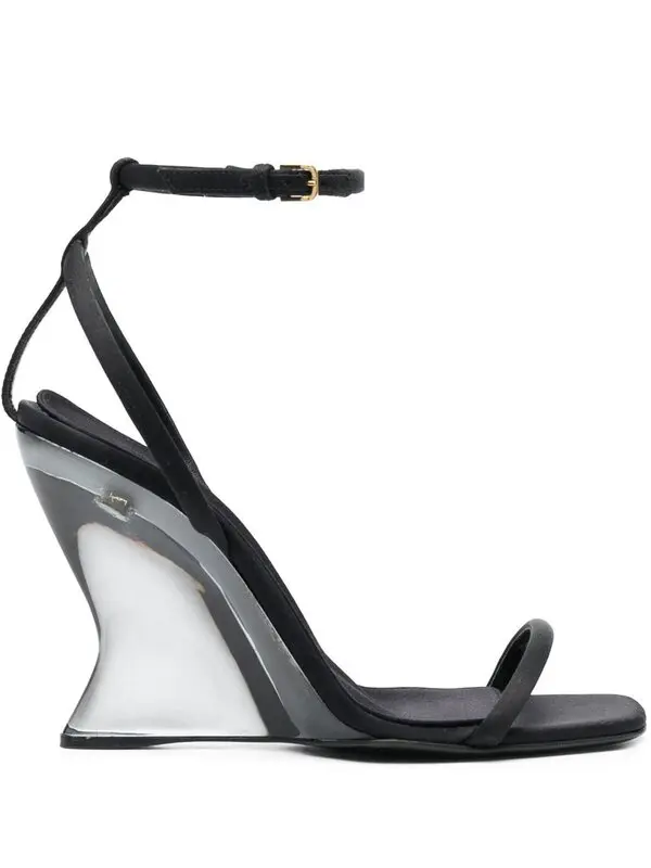SERGIO ROSSI Evangelie 100mm Wedge Sandals