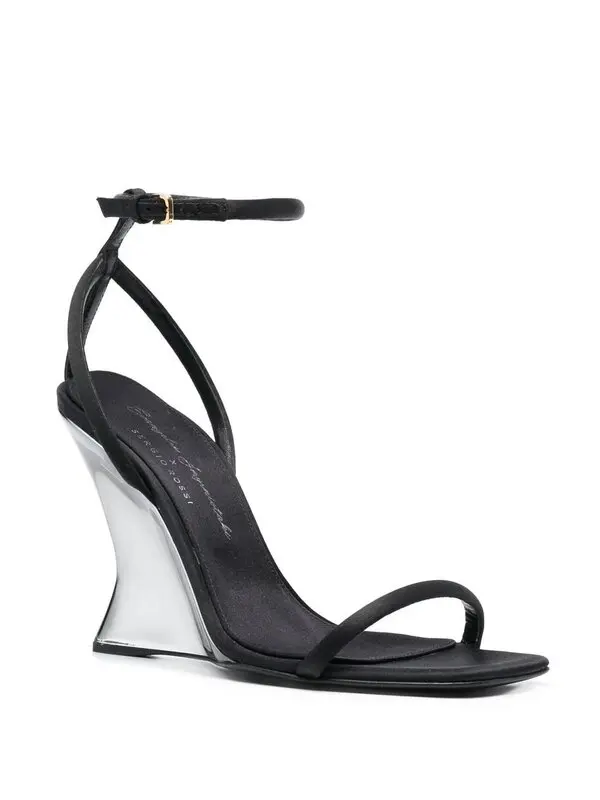 SERGIO ROSSI Evangelie 100mm Wedge Sandals