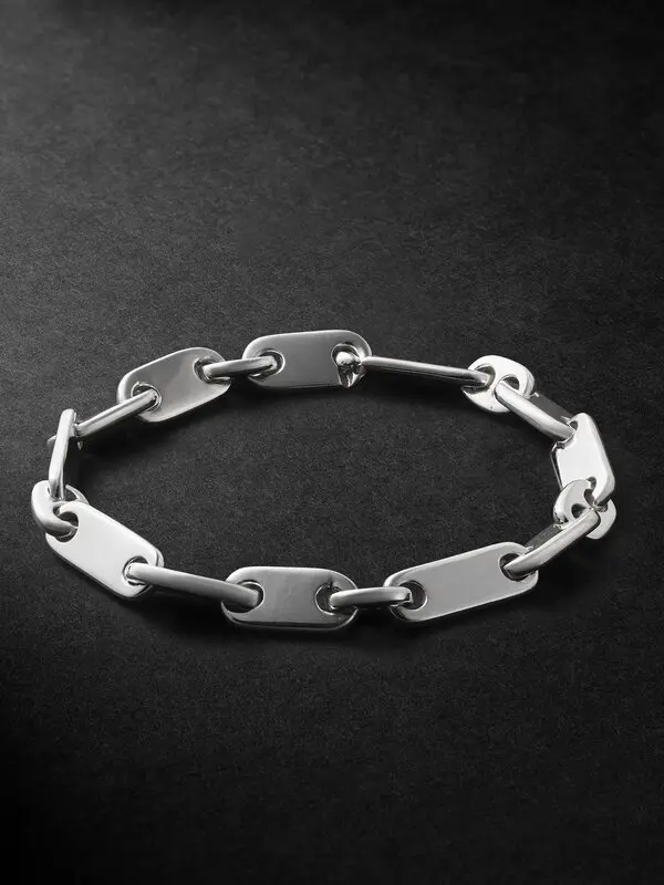 MAOR M.cohen Monolinka Burnished Sterling Chain Bracelet - Silver
