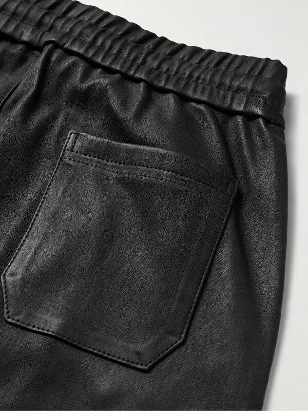John Elliott La Tapered Leather Sweatpants L