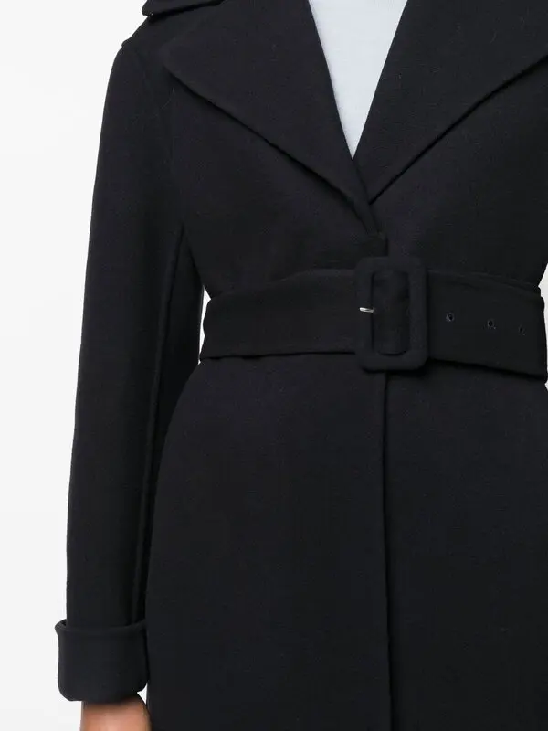 JIL SANDER Long-sleeve Belted Wool Coat