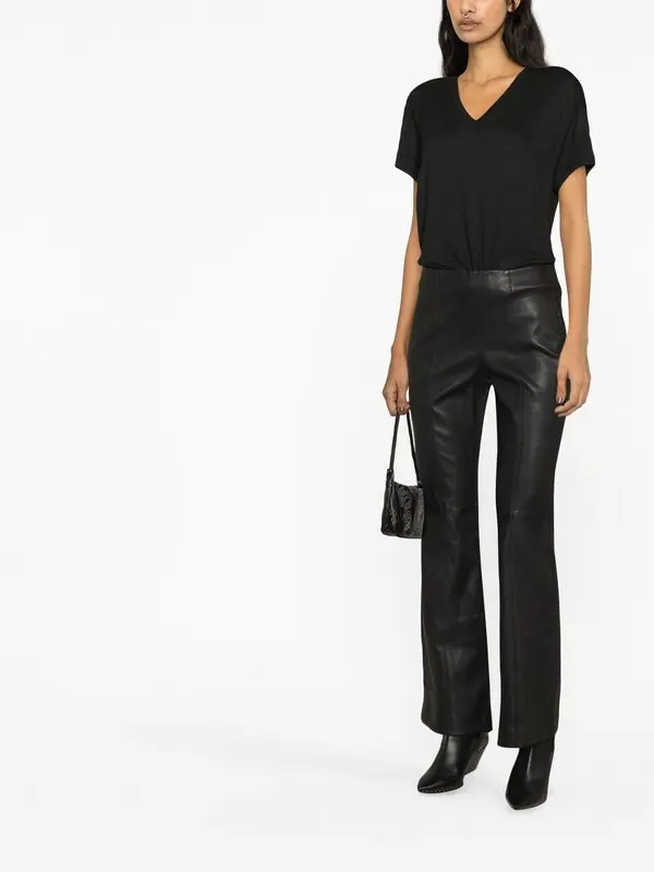 Rag & Bone Mid-rise Flared Leather Trousers
