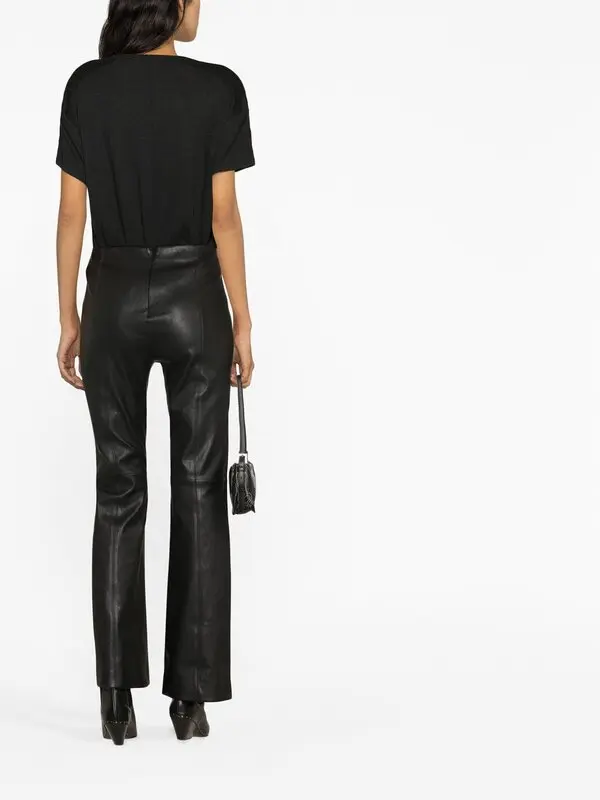 Rag & Bone Mid-rise Flared Leather Trousers