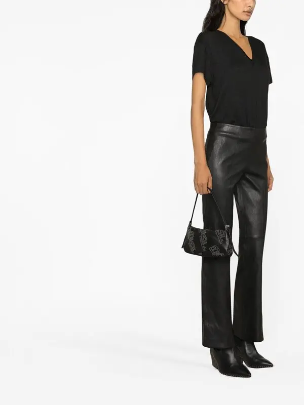 Rag & Bone Mid-rise Flared Leather Trousers