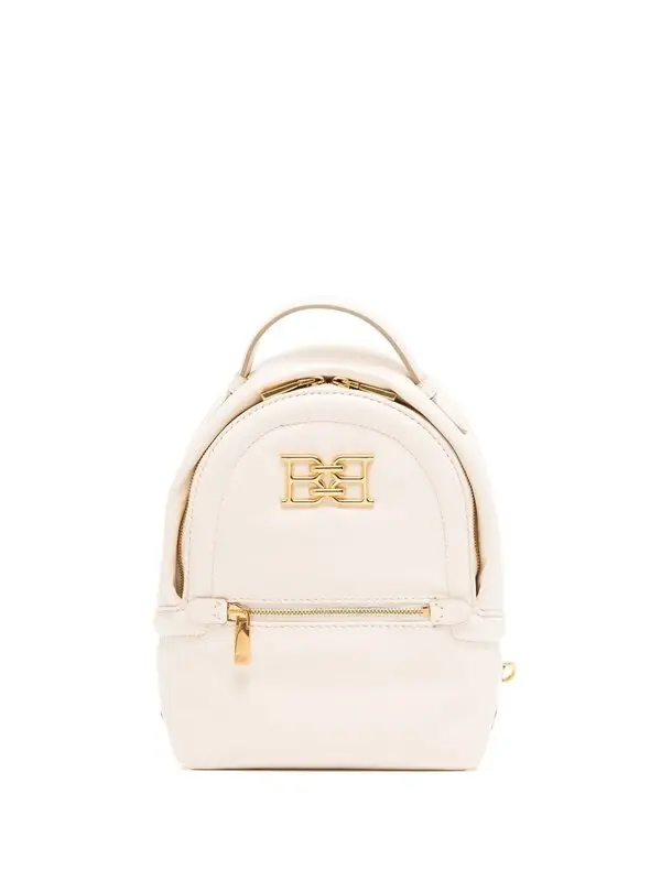 Bally Leather Logo Backpack - White