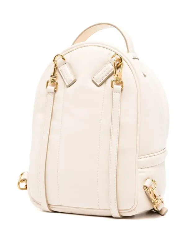 Bally Leather Logo Backpack - White
