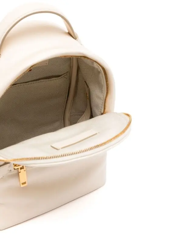 Bally Leather Logo Backpack - White