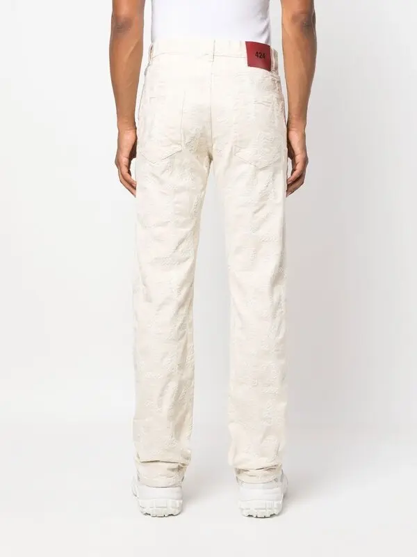 424 Bleach-wash Straight-leg Jeans