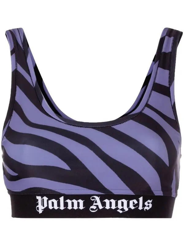 Palm Angels Logo-band Crop Top - Black