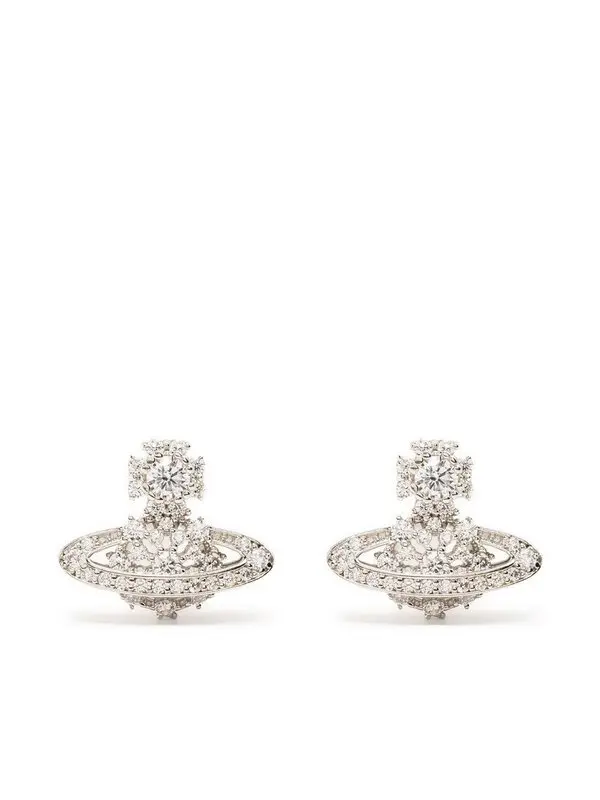 VIVIENNE WESTWOOD Narcissa Embellished-orb Stud Earrings - Silver