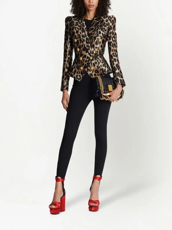 Balmain Stirrup-cuffs Cotton-blend Leggings