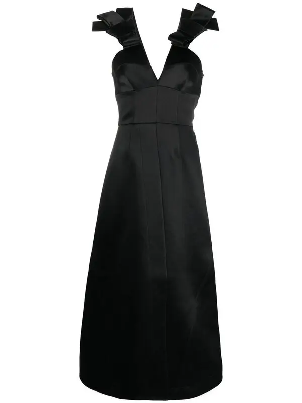 JIL SANDER Bow-detail Midi Dress
