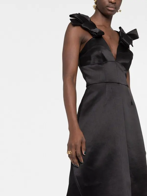 JIL SANDER Bow-detail Midi Dress