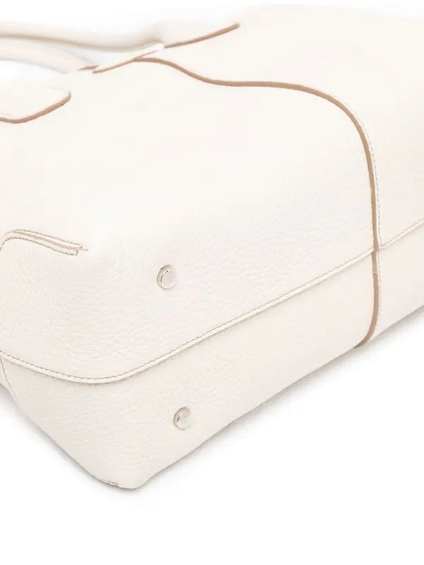 TOD'S Pebbled Leather Tote - White