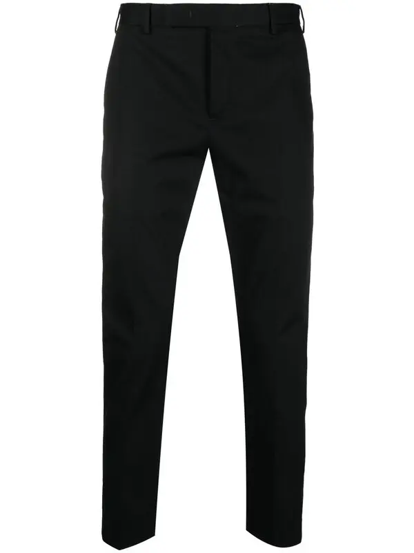 PT TORINO Slim-fit Cropped Trousers - Black
