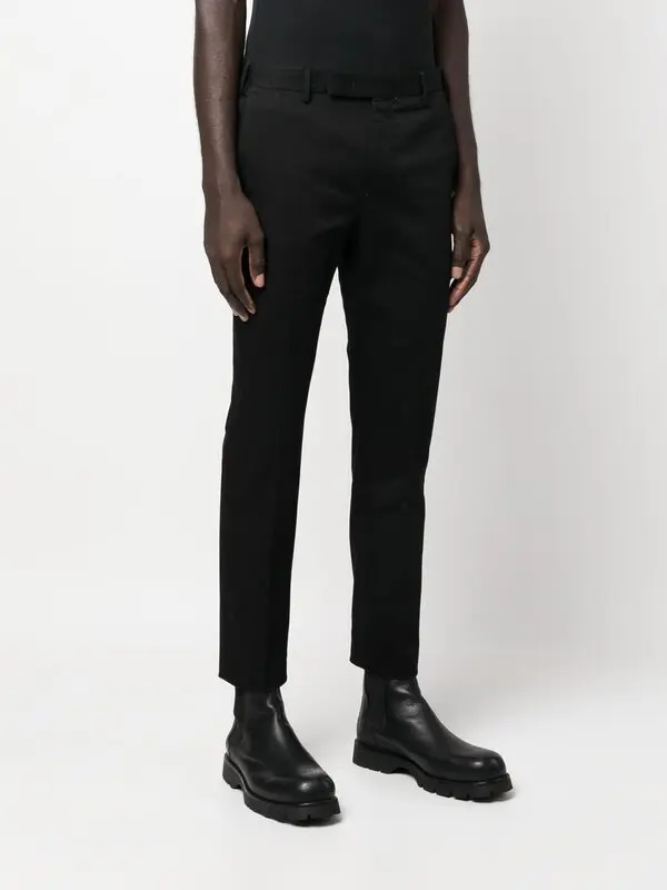 PT TORINO Slim-fit Cropped Trousers - Black