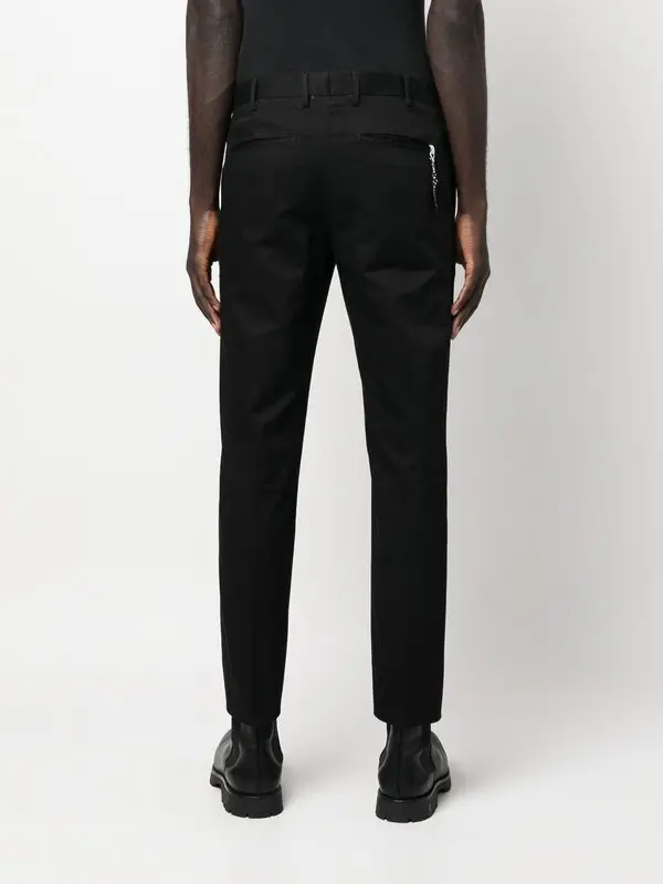 PT TORINO Slim-fit Cropped Trousers - Black