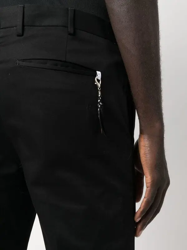 PT TORINO Slim-fit Cropped Trousers - Black