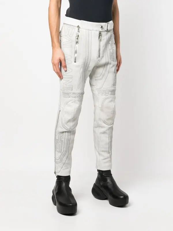 Balmain Embroidered-design Tapered Trousers