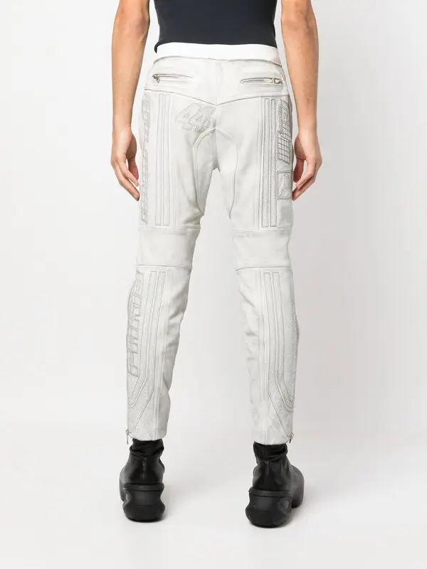 Balmain Embroidered-design Tapered Trousers