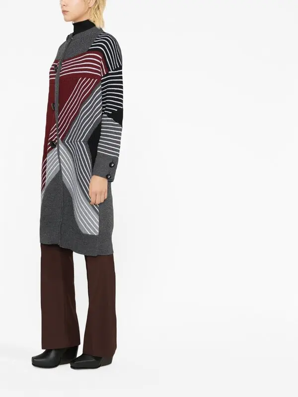Stella McCartney Striped Wool Cardigan Coat