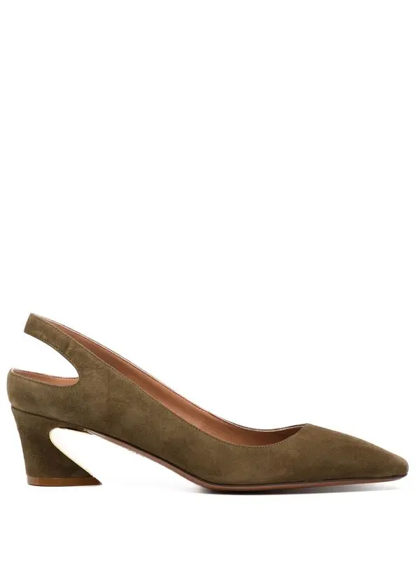 Zimmermann Crescent 50mm Slingback Pumps - Green