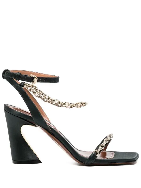 Zimmermann Crescent Chain Sandals - Black