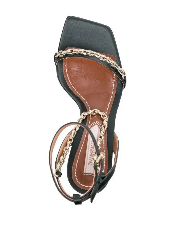 Zimmermann Crescent Chain Sandals