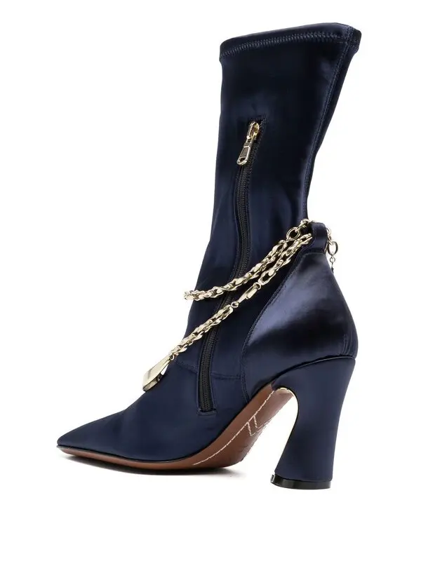 Zimmermann Crescent Stretch 80mm Satin Ankle Boots