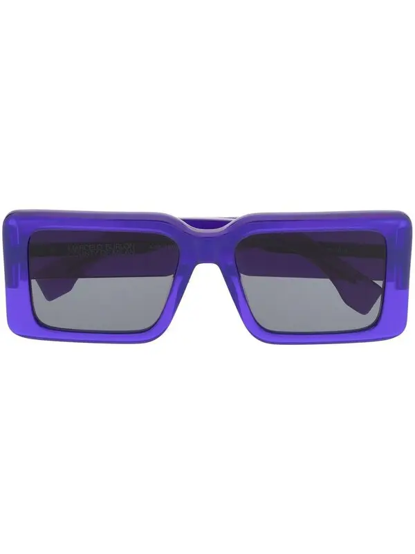 MARCELO BURLON COUNTY OF MILAN Maiten Rectangular-frame Sunglasses - Blue