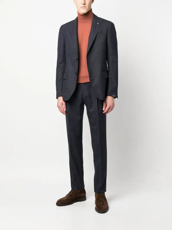 LARDINI Roll Neck Wool Top - Red