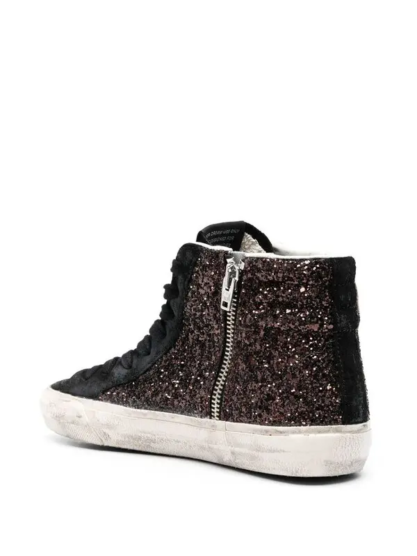 GOLDEN GOOSE Slide Glitter High-top Sneakers