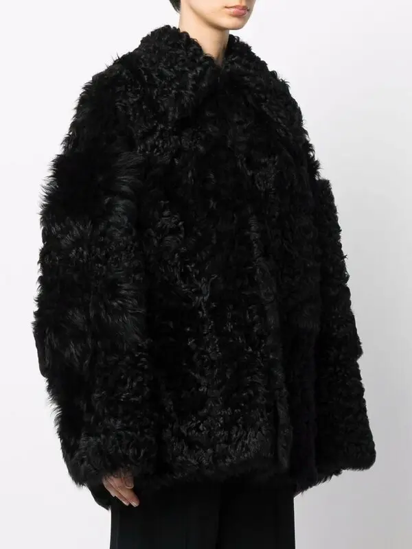 Ami Shearling Button-up Coat