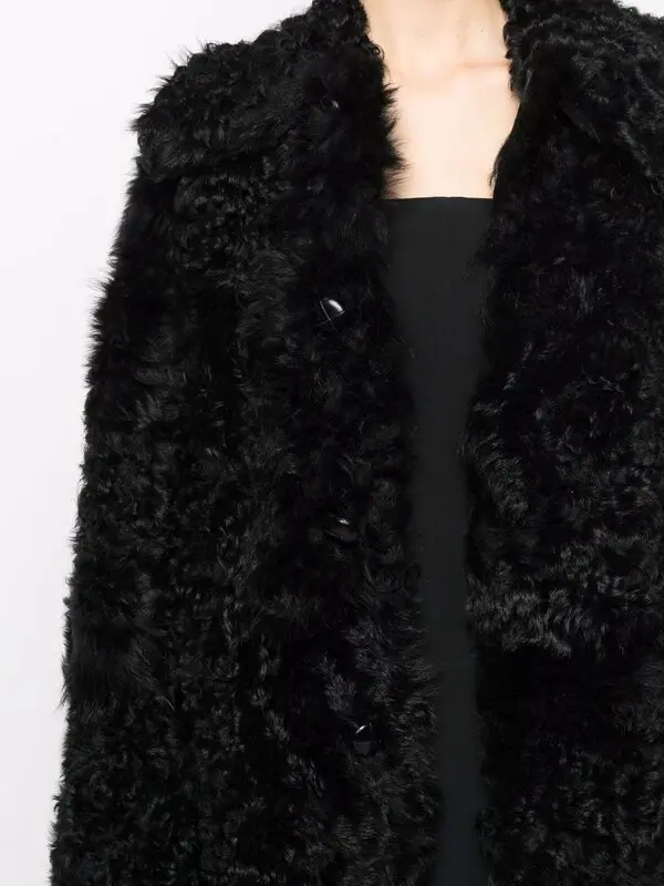Ami Shearling Button-up Coat