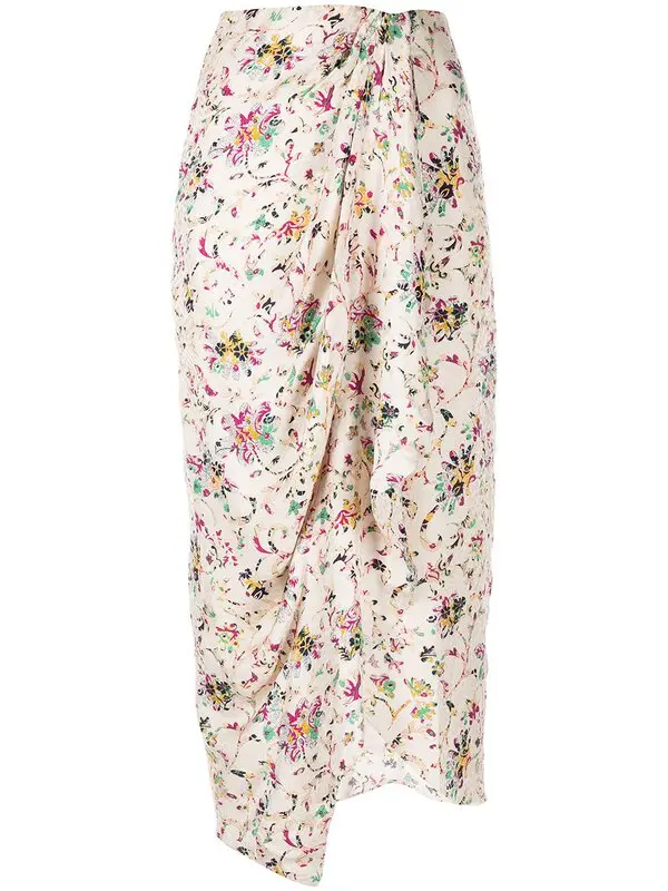 MARANT ETOILE Berthe Floral-print Midi Skirt