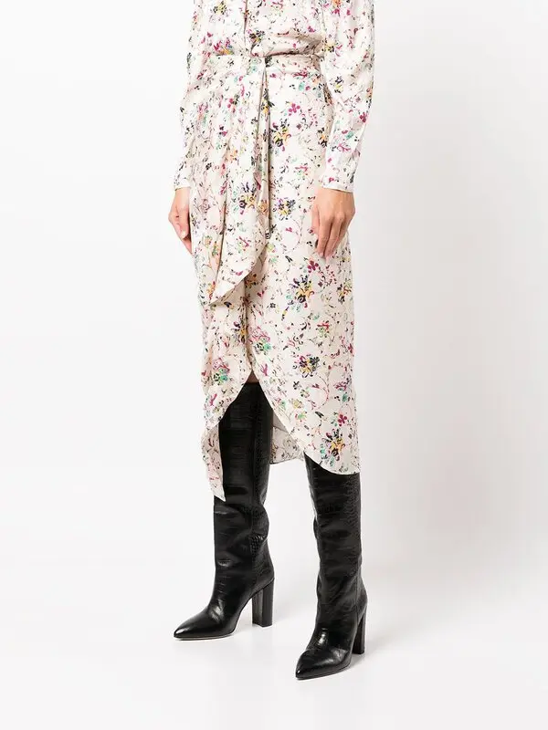MARANT ETOILE Berthe Floral-print Midi Skirt