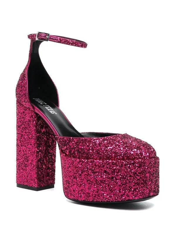 Paris Texas 140mm Glitter-embellished Platform Pumps